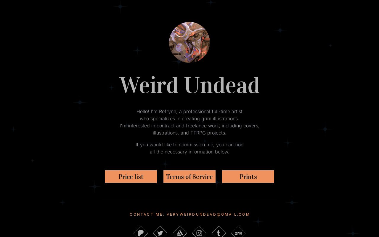 WeirdUndead's commissions